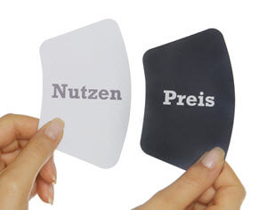 Haptische Preis/Nutzen-Karten | Haptische Verkaufshilfen